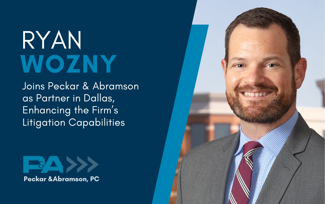 Ryan Wozny Joins Peckar & Abramson as Partner in Dallas | P&A