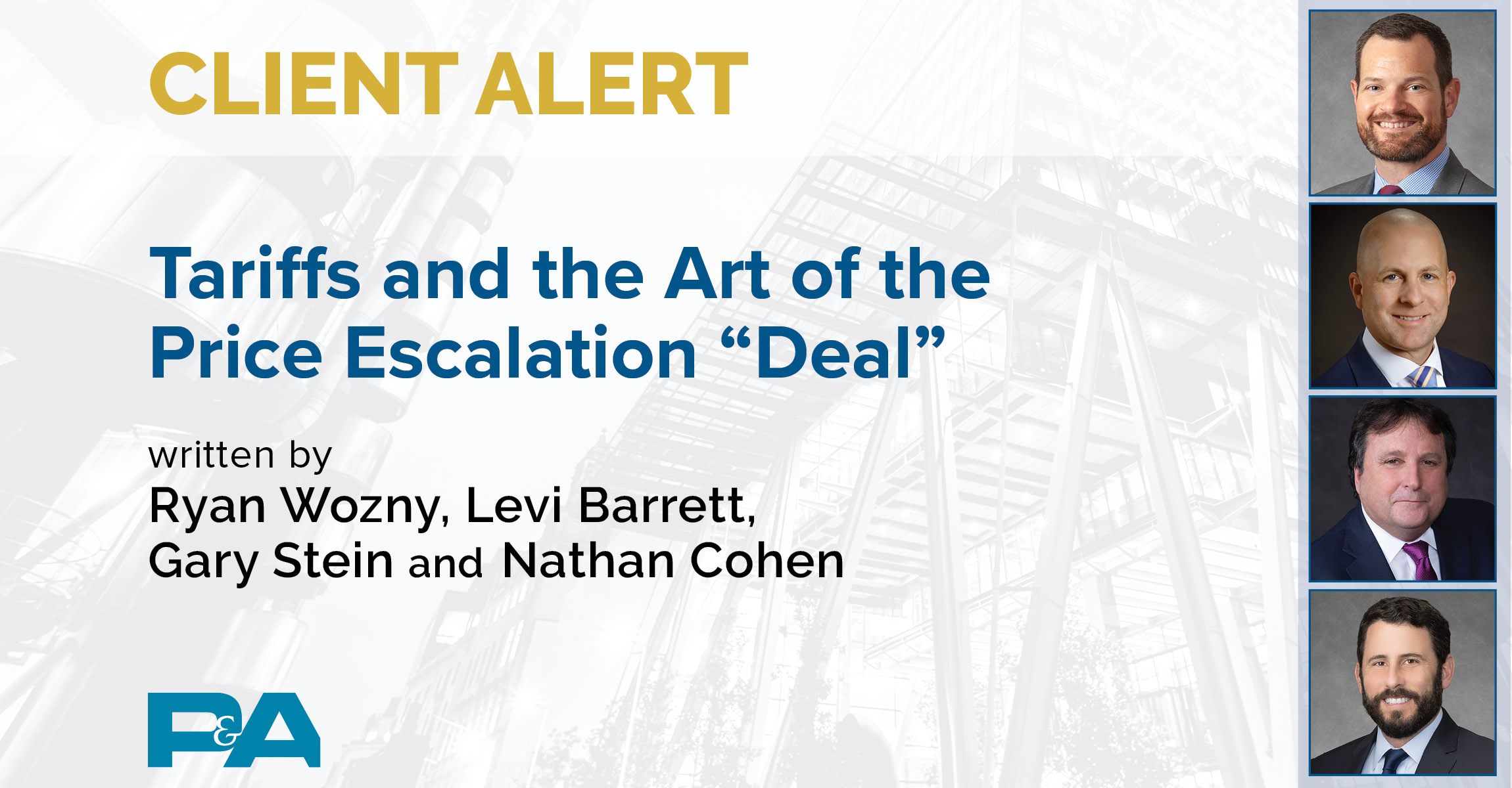 Tariffs and the Art of the Price Escalation “Deal” | P&A