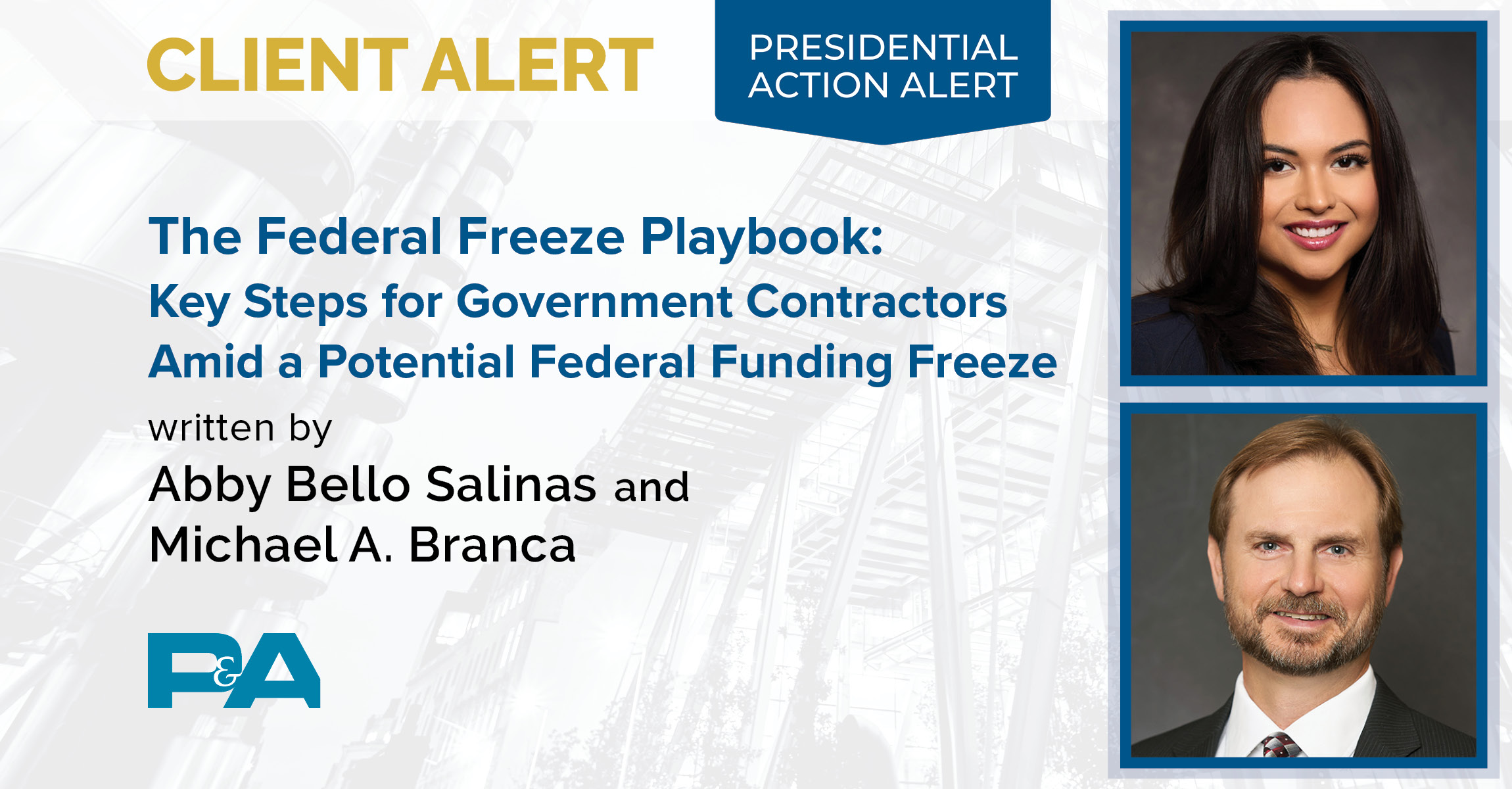The Federal Freeze Playbook | P&A