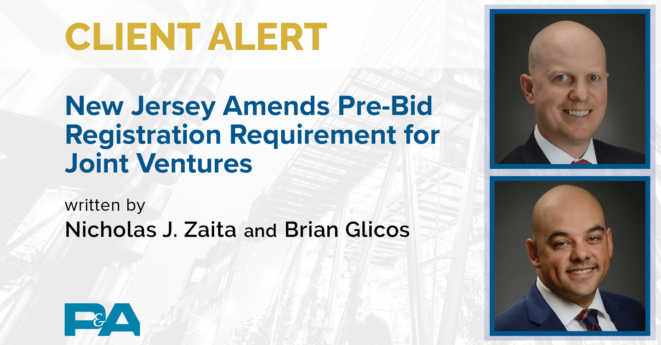 New Jersey Amends Pre-Bid Registration Requirement for Joint Ventures ...